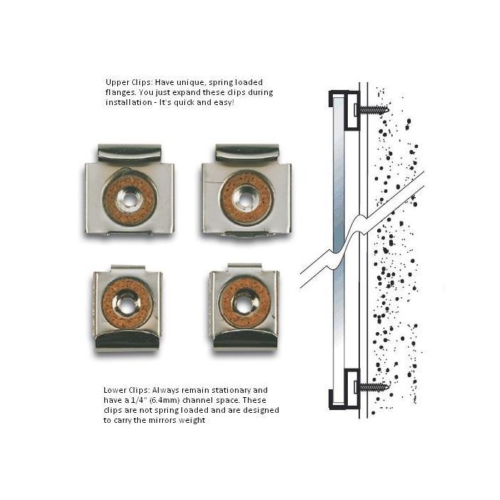 mirror clips spring loaded