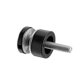 Black Glass Adapter with Threaded Stud 30mm Ø - 15mm Mounting Distance ...