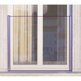 Q Railing Easy Glass View Juliette Balcony Set - Aluminium, Matt Silver ...