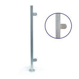 Pre-Drilled Round End Post Kit with Clamps for Outdoor Use - 42.4mm Ø ...